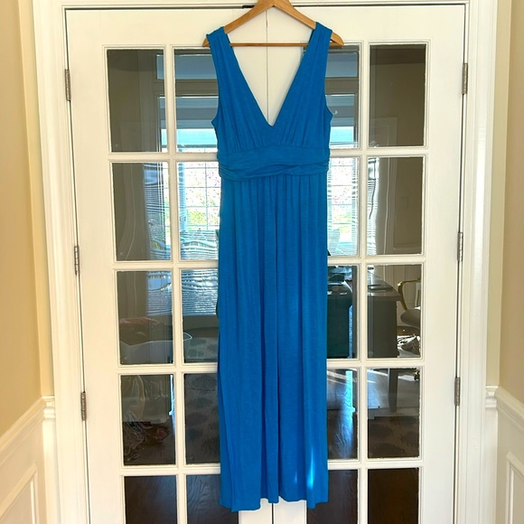 Tori Richard | Dresses | Tori Richard Ocean Blue Maxi Dress L | Poshmark
